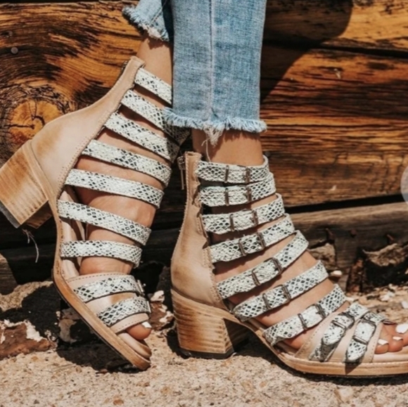 Freebird by Steven | Shoes | Freebird Turquoise Casandra Sandal Bootie Size 7 | Poshmark